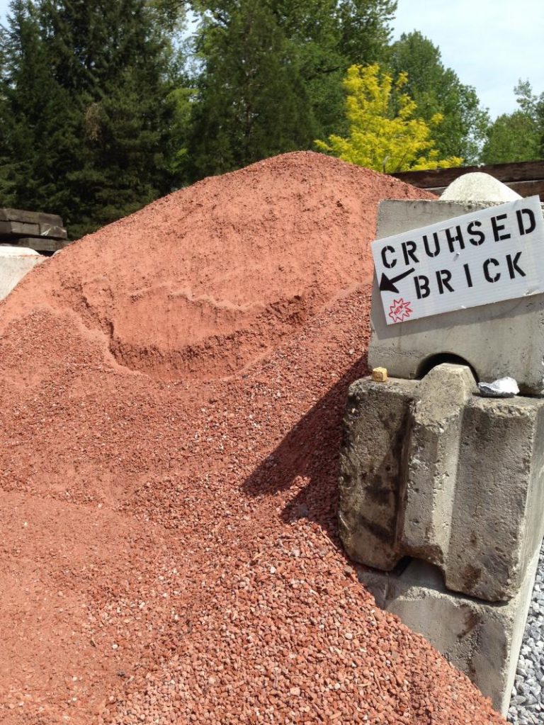 Pink Crushed Brick 5/8″ Minus – Joes Landscaping Supplies